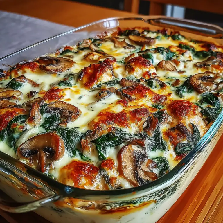 Dolly’s Chicken, Spinach & Mushroom Low-Carb Oven Dish